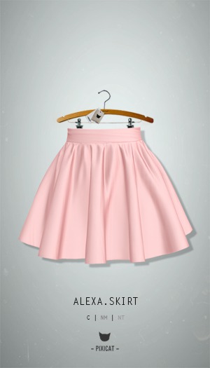 Second Life Marketplace - -Pixicat- Alexa Skirt (Pink)