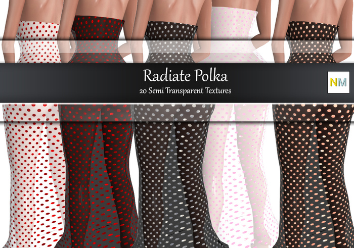 Second Life Marketplace - Radiate Polka 20 Seamless Semi Transparent ...