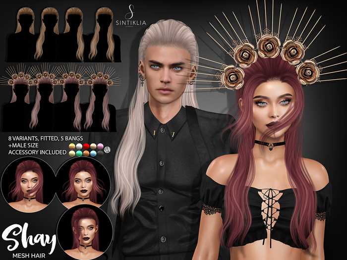 Second Life Marketplace - Sintiklia - Hair Shay - Colors&pastels