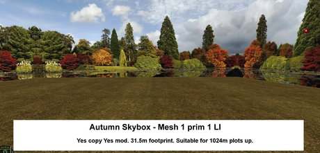 Second Life Marketplace - autumn skybox - mesh skybox - 1LI