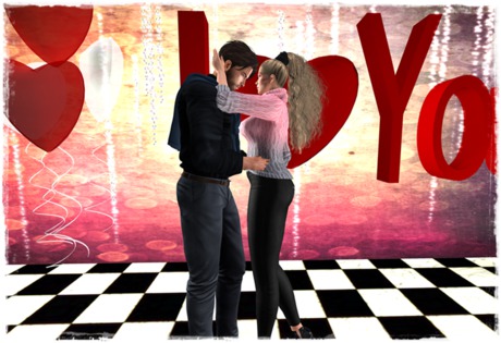 Second Life Marketplace - BACKDROP I LOVE YOU BOX