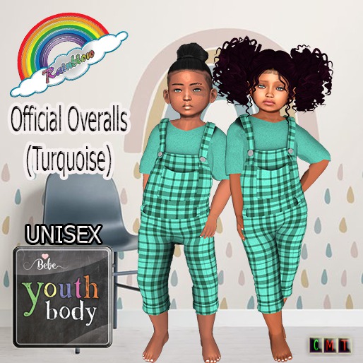 Second Life Marketplace - ((RBS)) Official Overalls (Turquoise) - BEBE ...