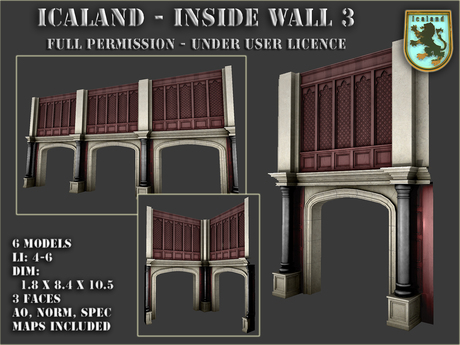 Second Life Marketplace - Icaland - Inside Wall 3