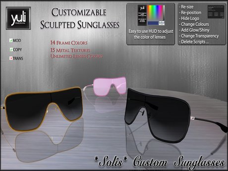 Second Life Marketplace - (Yuli) Solis Custom Sunglasses ULTIMATE Version