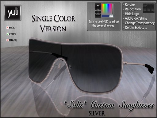 Second Life Marketplace - (Yuli) Solis Custom Sunglasses SILVER Version