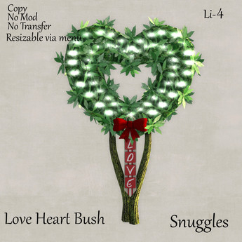 Second Life Marketplace - Love Heart Bush