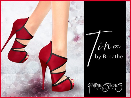 Second Life Marketplace - [BREATHE]-Tina Heels-Red Lips wHUDs -Maitreya