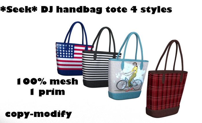 Second Life Marketplace - *Seek* DJ handbag tote 4 styles