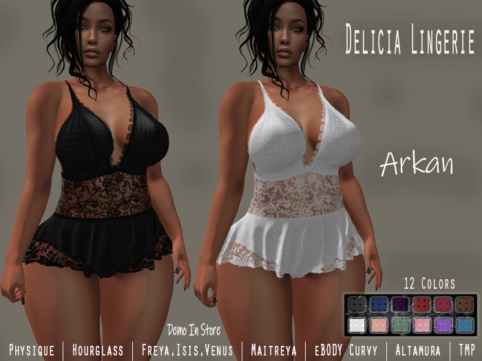 Second Life Marketplace Arkan Delicia Lingerie Fitmesh