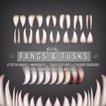 Second Life Marketplace - Fangs & Tusks Kit by Sweet Thing - Create ...