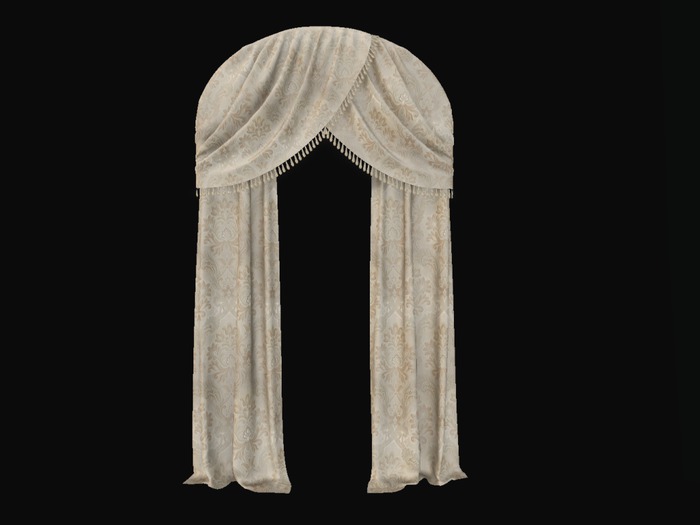 Second Life Marketplace - Arched Drape-Curtain - Beige