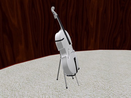 Second Life Marketplace - TM String Bass with Stand - White - Animated