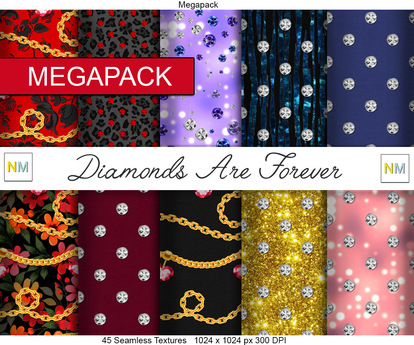 Second Life Marketplace - Diamonds Are Forever MEGAPACK Kit 45 Seamless ...