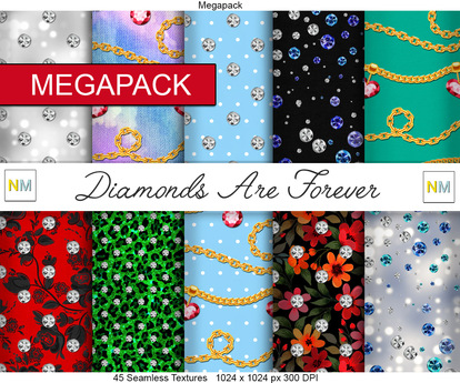 Second Life Marketplace - Diamonds Are Forever MEGAPACK Kit 45 Seamless ...