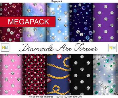 Second Life Marketplace - Diamonds Are Forever MEGAPACK Kit 45 Seamless ...