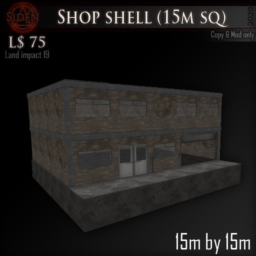 Second Life Marketplace - (Box) shop shell (15m sq)