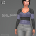 Second Life Marketplace - S/D Sandra - Black and Blue Striped Sweater ...