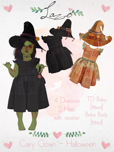 Second Life Marketplace - ~Lazo - Cary Gown Halloween - FATPACK