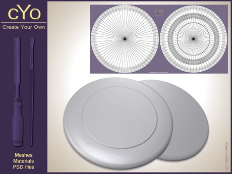 Second Life Marketplace - cYo Frisbee | Flying Disk, 3 meshes ...