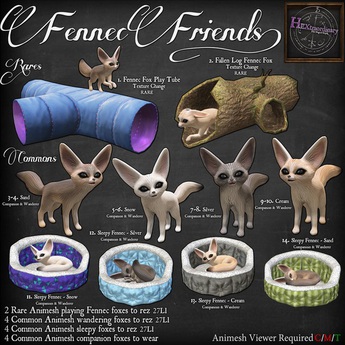Second Life Marketplace - 14. *HEXtraordinary* Sleepy Fennec - Sand