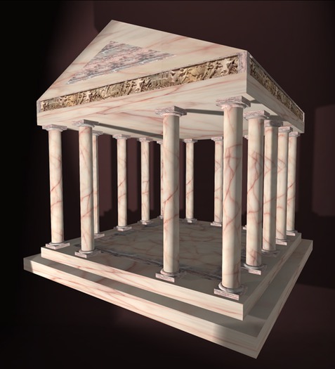 Second Life Marketplace - Greek Temple - Rose and White Marble