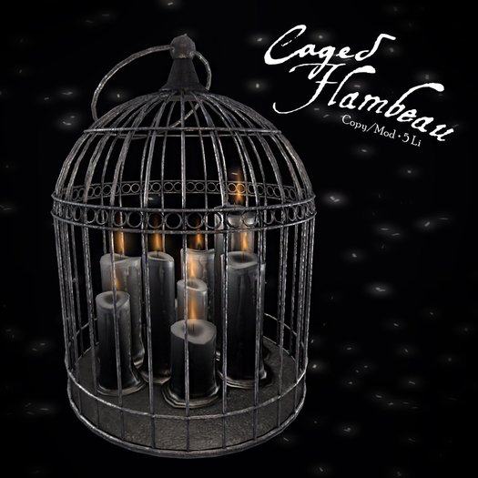 Second Life Marketplace - ::Static:: Caged Flambeau {Noir}