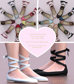 Second Life Marketplace - [BREATHE]-Sasha Flats-SINGLE-HUD - NO SHOES ...