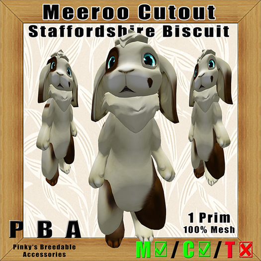 Second Life Marketplace - Meeroo Cutout Staffordshire Biscuit