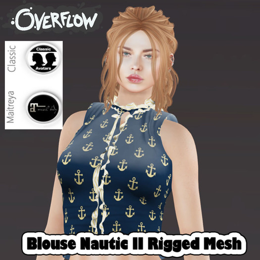 Second Life Marketplace - !O.F! Blouse Nautic II Rigged Mesh