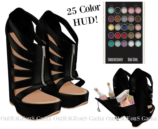 Second Life Marketplace - REIGN.- Undercover Wedges Electra (BAD GIRL ...