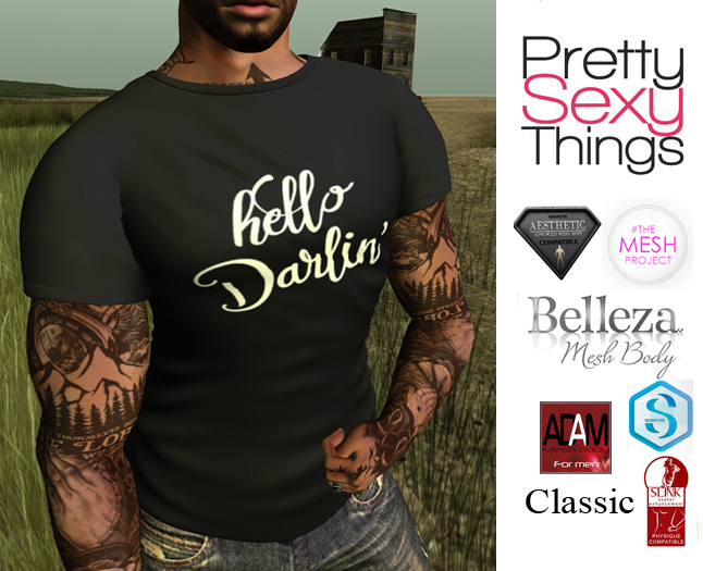 Second Life Marketplace - ★ PST Country Mens T - Hello Darlin (Adam ...