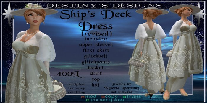 Second Life Marketplace - !~DD~! Ship's Deck Dress (revised)