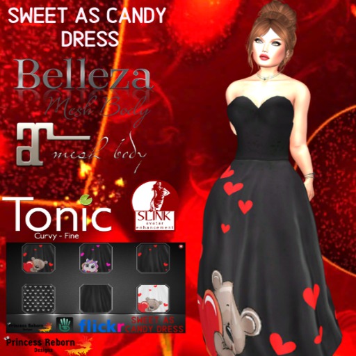 Second Life Marketplace - DEMO-Sweet As Candy Dress "BOXED"