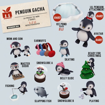 Second Life Marketplace - *MishMish* Penguin Gacha - Slapping Fish