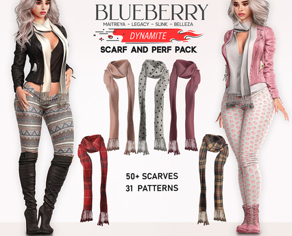 Second Life Marketplace - Blueberry - Dynamite - Scarf and Perf - DEMO