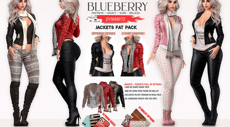 Second Life Marketplace - Blueberry - Dynamite - Jackets with Pockets - Red