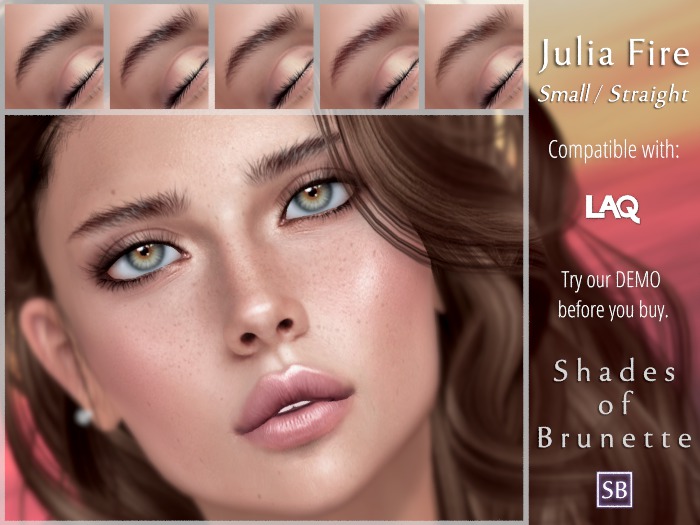 Second Life Marketplace - Eyebrows, LAQ: JuliaFire.Small.Straight.Brunette Second Life Marketplace - Eyebrows, LAQ: JuliaFire.Small.Straight.Brunette