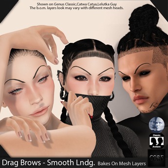 Second Life Marketplace - ::: Core ::: Drag Brows - Smooth Landing