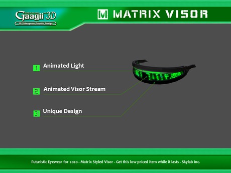 Second Life Marketplace - Gaagii 3D - MATRIX VISOR