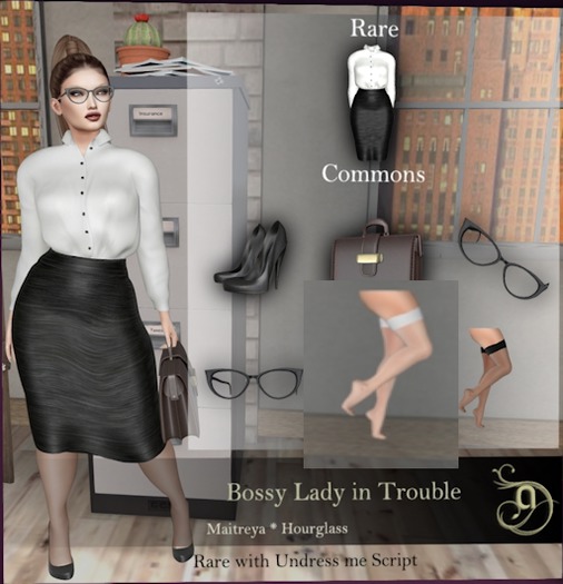Second Life Marketplace - AtaMe - Bossy Lady in Trouble Stockings White ...