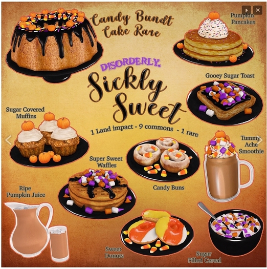 Second Life Marketplace - DISORDERLY. / Sickly Sweet / Ripe Pumpkin Juice