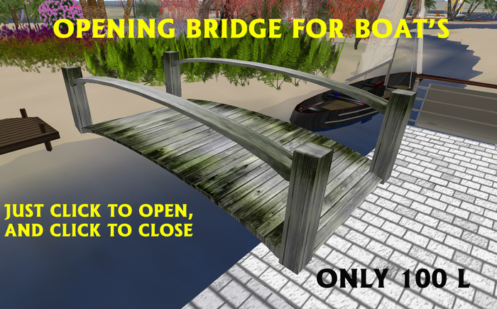 Second Life Marketplace - Opening Bridge for Boat passage (Boxed)