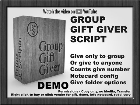 Second Life Marketplace - DEMO Group Gift Giver