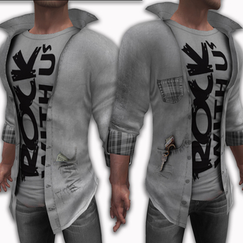 Second Life Marketplace - AmAzInG CrEaTiOnS Men Open Front Shirt Outfit 1