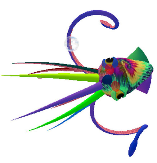 Second Life Marketplace - (7S) UltraRare Fish: Psychedelic Squid