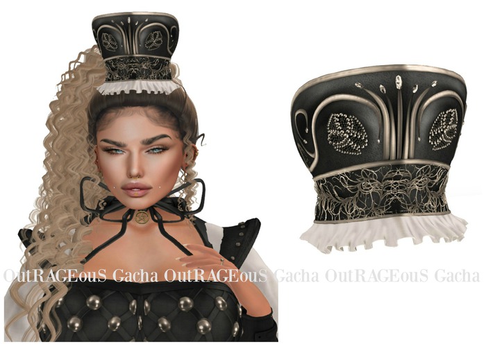 Second Life Marketplace - Devious Maids - Hat - Black
