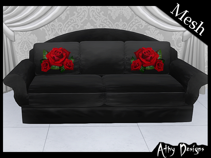 Second Life Marketplace - Mesh Velvet Rose Sofa - Living Room Furniture ...