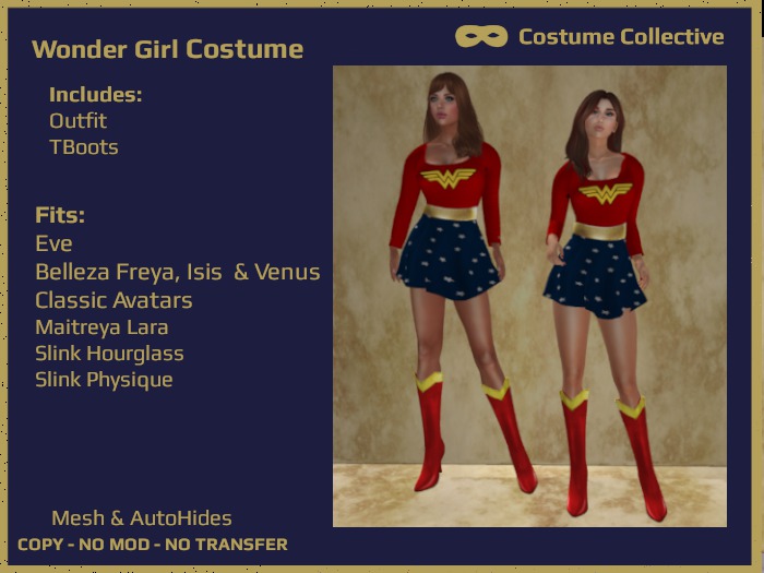 Second Life Marketplace - Wonder Girl Costume by Costume Collective