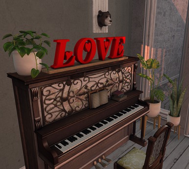 Second Life Marketplace - [INDO] Love Desk Sign - 1LI