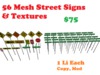 Second Life Marketplace - 56 Mesh Street Signs Copy,Mod